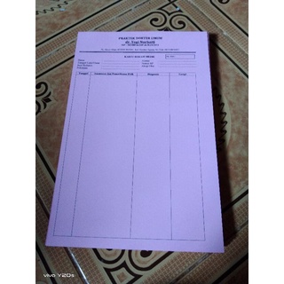 Jual Cetak Custom Kartu Rekam Medis Ukuran 21 x 33 cm Kertas Folio F4 ...