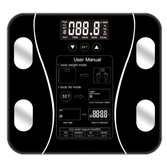 Jual GDD805 Timbangan Badan Digital Analisa Tubuh Touch Screen 180KG ...