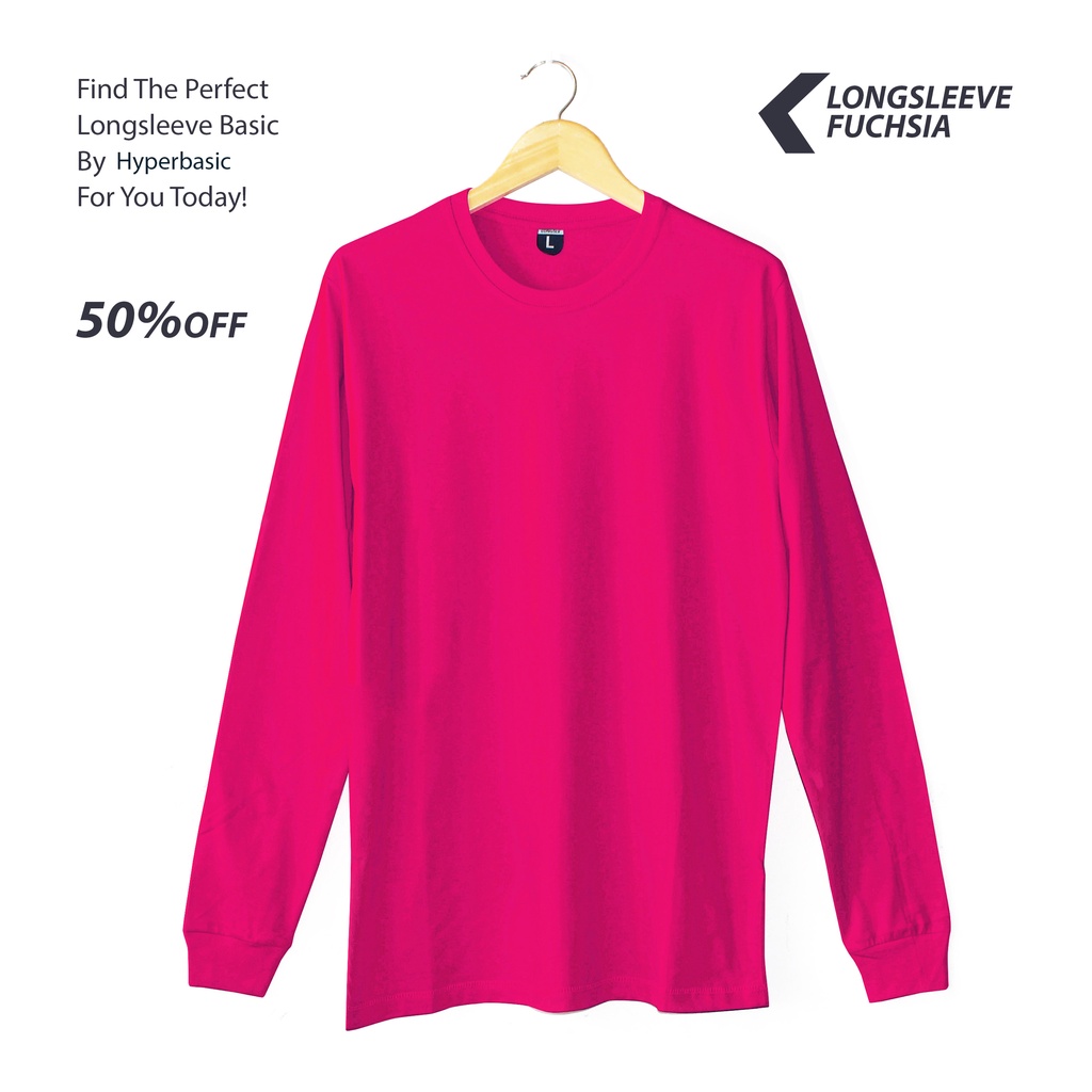 Jual Baju Kaos Polos Lengan Panjang Wanita Warna Fuchsia Cotton Combed ... Jual Baju Kaos Polos Lengan Panjang Wanita Warna Fuchsia Cotton Combed ...