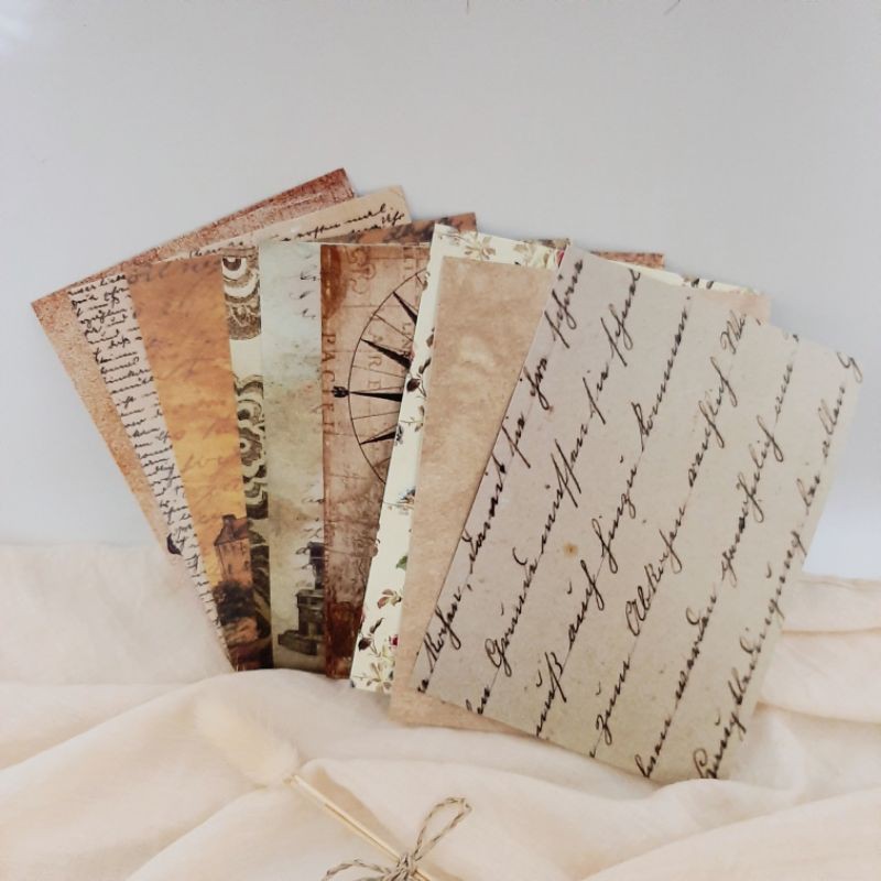 Jual Scrapbook paper tema vintage (size kecil, 10 x 14 cm) | Shopee ...