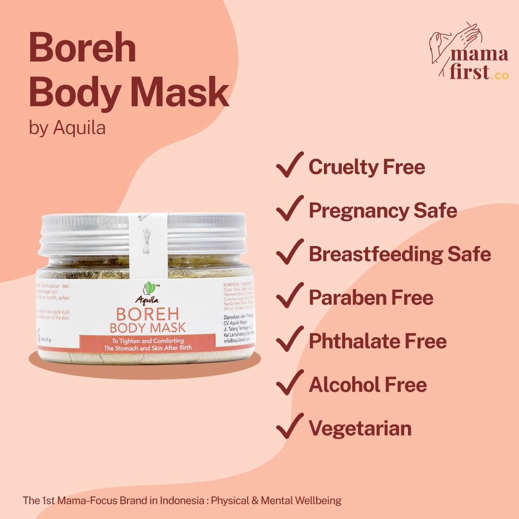 Jual Tapel Pasca Lahir Melahirkan AQUILA Boreh Body Mask Herbal Jamu ...