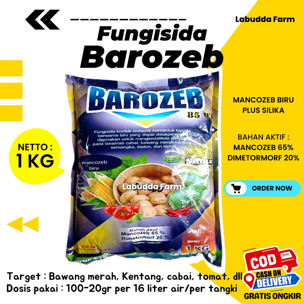 Jual Fungisida Barozeb 85WP 1KG Mancozeb Mankozeb Fungisida Barozeb ...