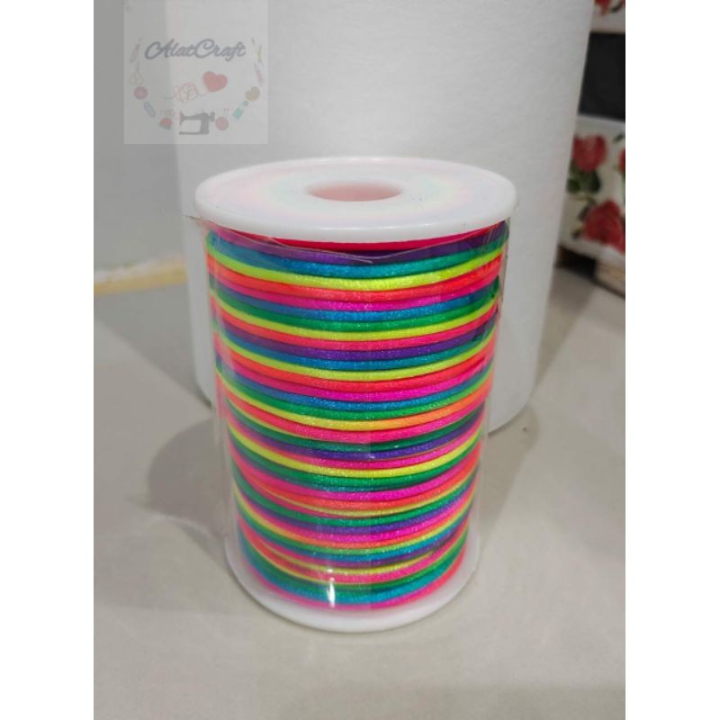 Jual TALI SATIN RAINBOW / TALI CINA PER 10 METER | Shopee Indonesia