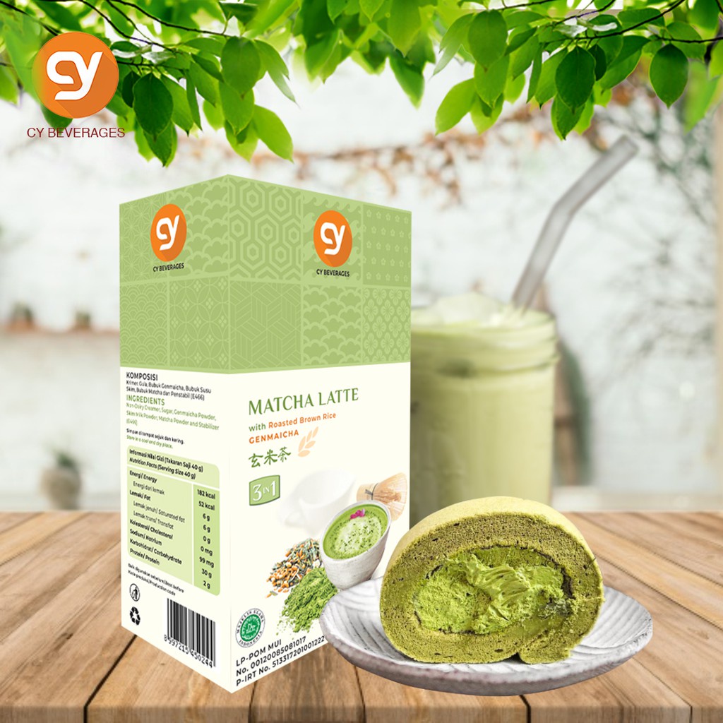 Jual CY Matcha Latte with Roasted Brown Rice - Genmaicha 3in1 | Shopee ...