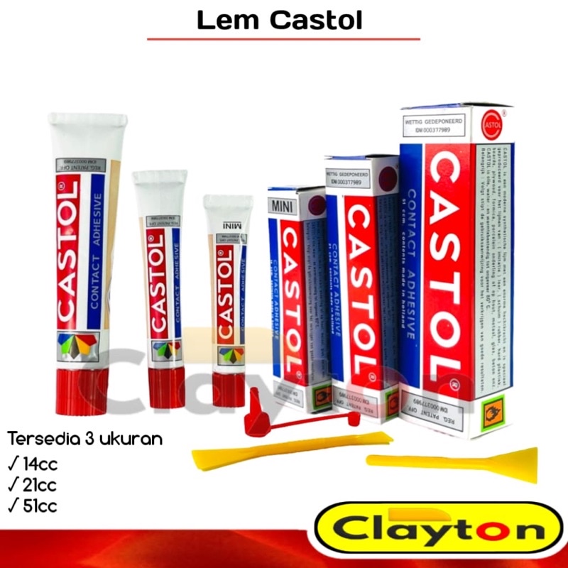 Jual Lem CASTOL Mini / Kecil / Tanggung / Besar / Lem Tube Serbaguna ...