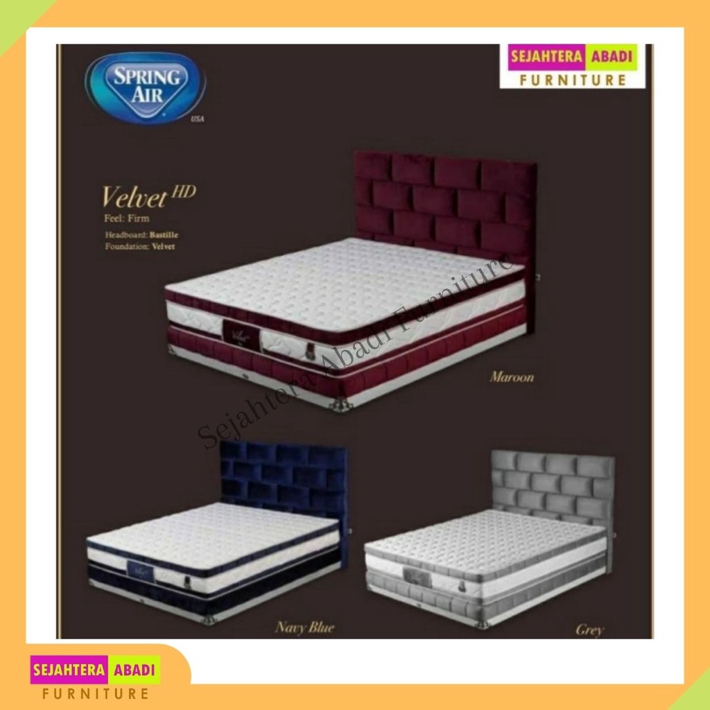 Jual Spring Air Springbed Matras Pocket Latex Plush Top VELVET [Promo ...