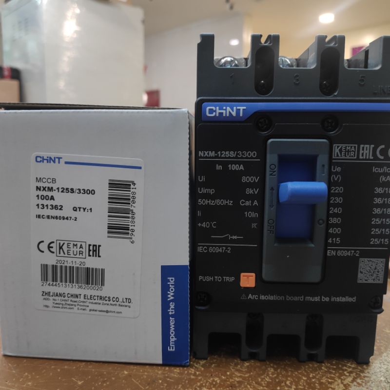 Jual MCCB BREAKER CHINT NXM-125S 3P 80A , 100A 25KA CHINT | Shopee Indonesia