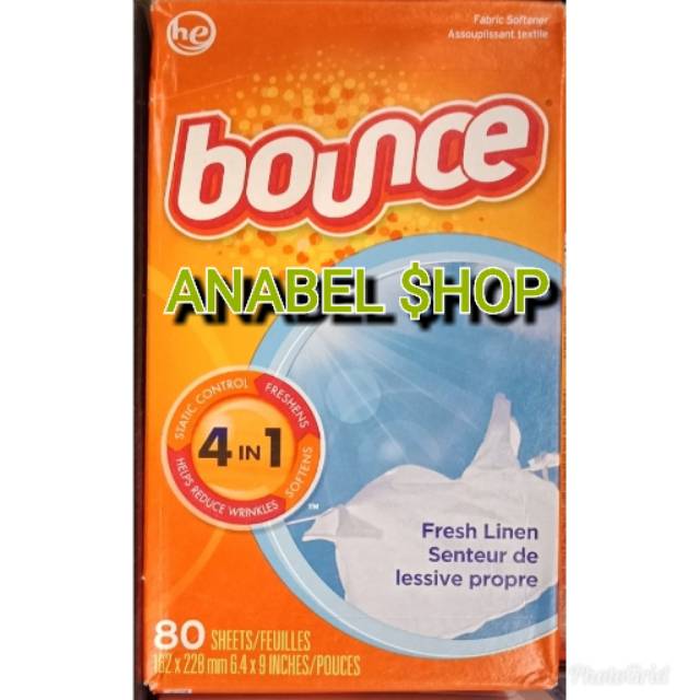 Jual Bounce Dryer Sheet Softener 4in1 Tisu Pelembut Tissue Pewangi ...