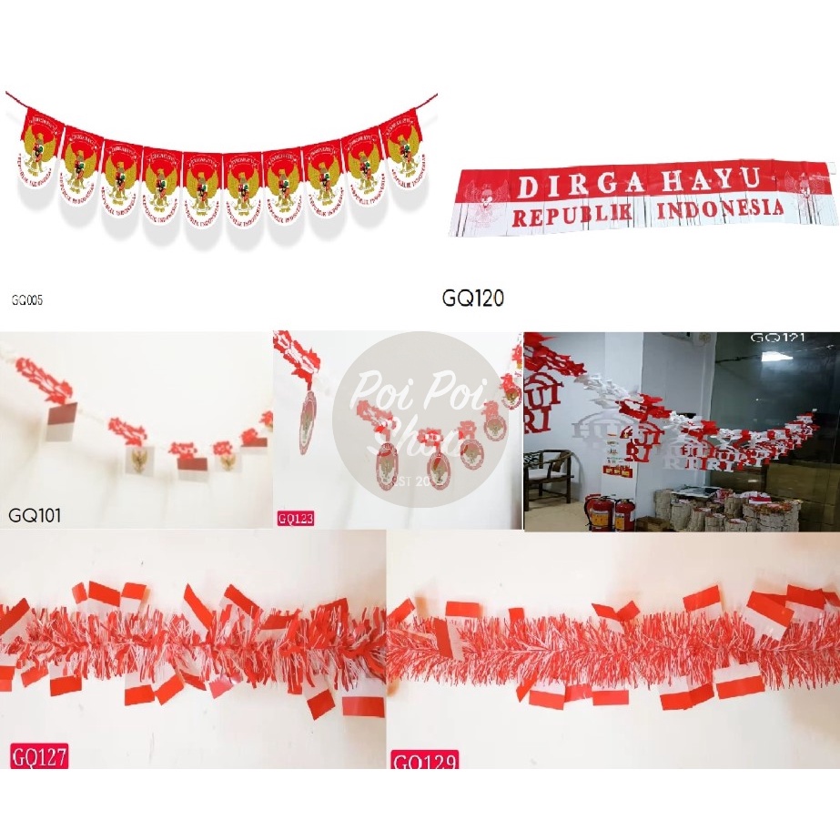 Jual Dekorasi Hiasan HUT RI Kemerdekaan 17 Agustus Dirgahayu Garland ...
