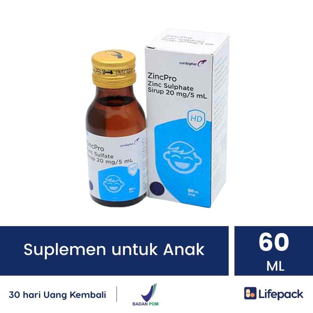 Jual ZINC PRO SYRUP 60 Ml - Suplemen Zinc Anak - Diare / Ganti Cairan Tubuh - LIFEPACK | Shopee ...
