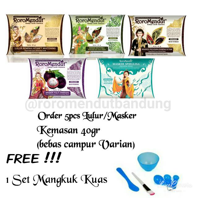 Lulur & Masker Roro Mendut 40gr & 20gr all Varian !!! | Shopee Indonesia
