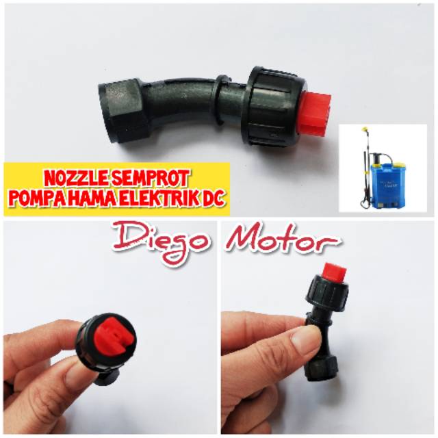 Jual Nozzle Nozel 1 mata hitam pompa semprot hama elektrik 12V DC cba ...