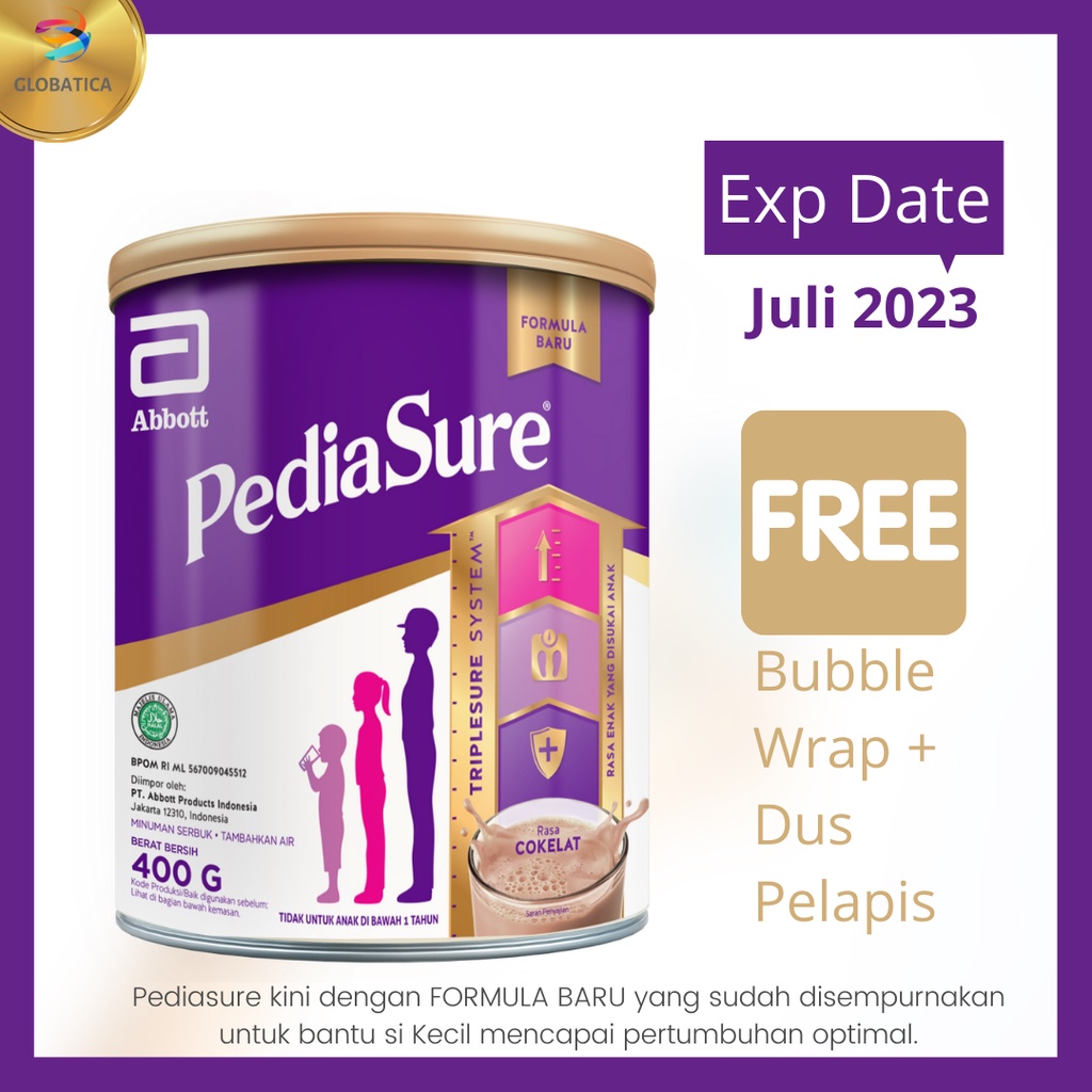 Jual Pediasure Coklat 400 gr Triplesure Anak Usia 1 10 Tahun Formula & Kemasan baru Susu Untuk ...