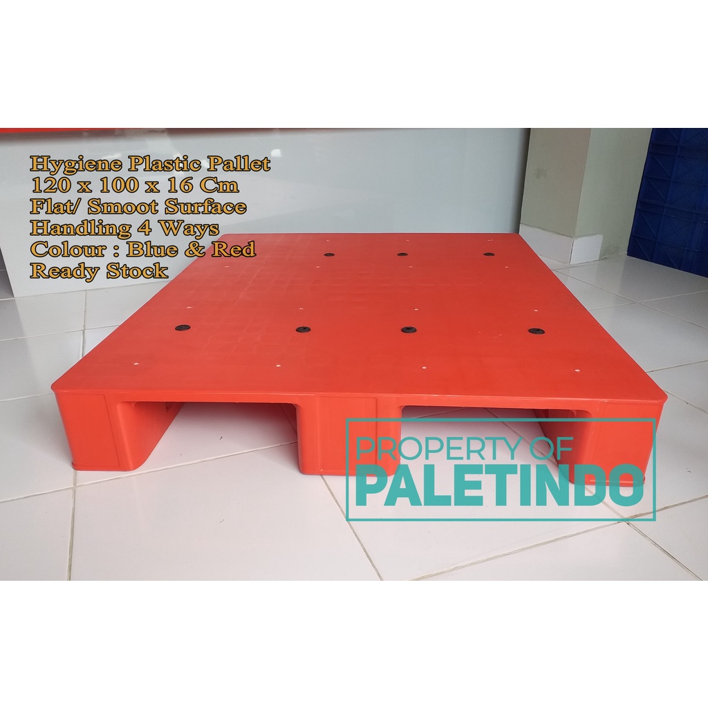 Jual Palet Plastik Flat Surface 120 X 100 X 16 Cm Kirim KARGO - Hygiene ...