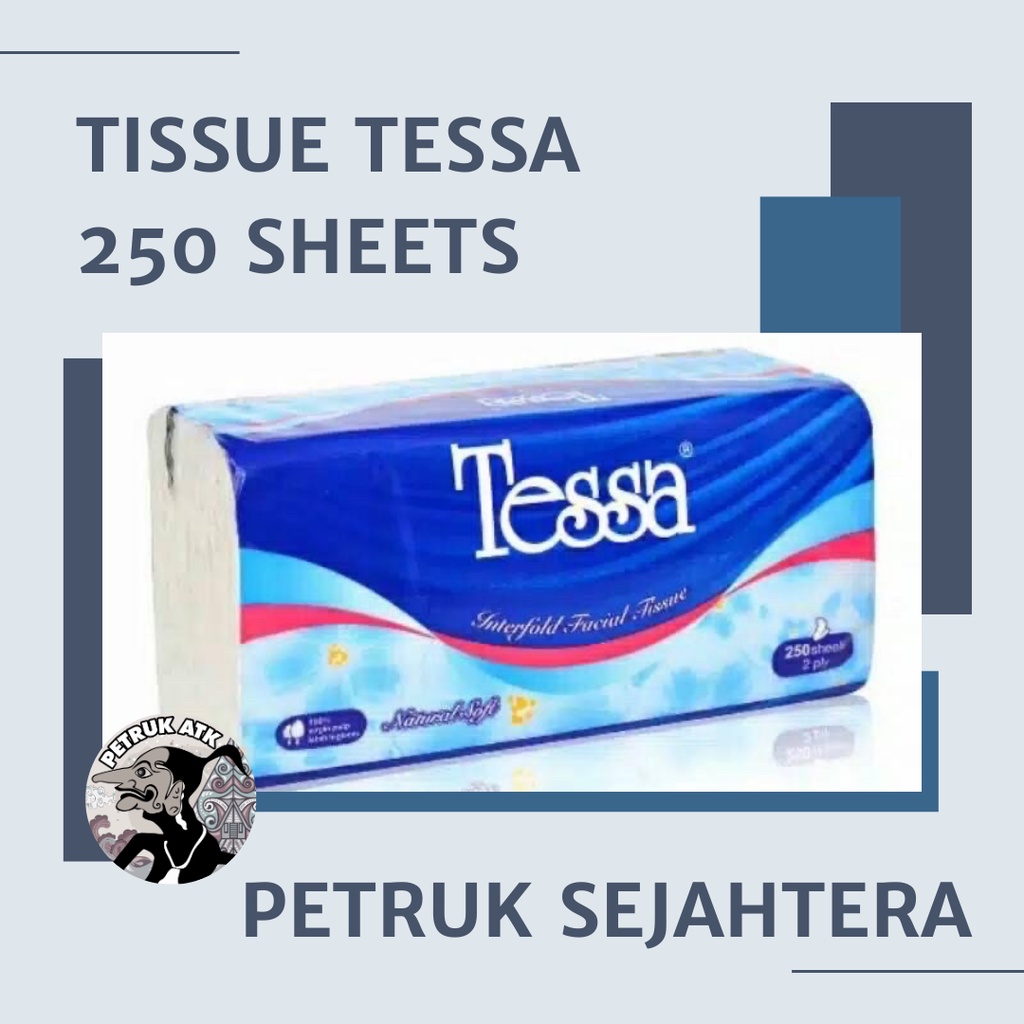 Jual (PCS) TISSUE TESSA FACIAL TISSUE NATURAL SOFT 250 SHEETS 2 PLY ...