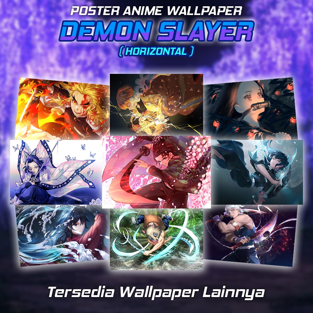 Jual Poster Anime Wallpaper Demon Slayer / Kimetsu no Yaiba Horizontal ...