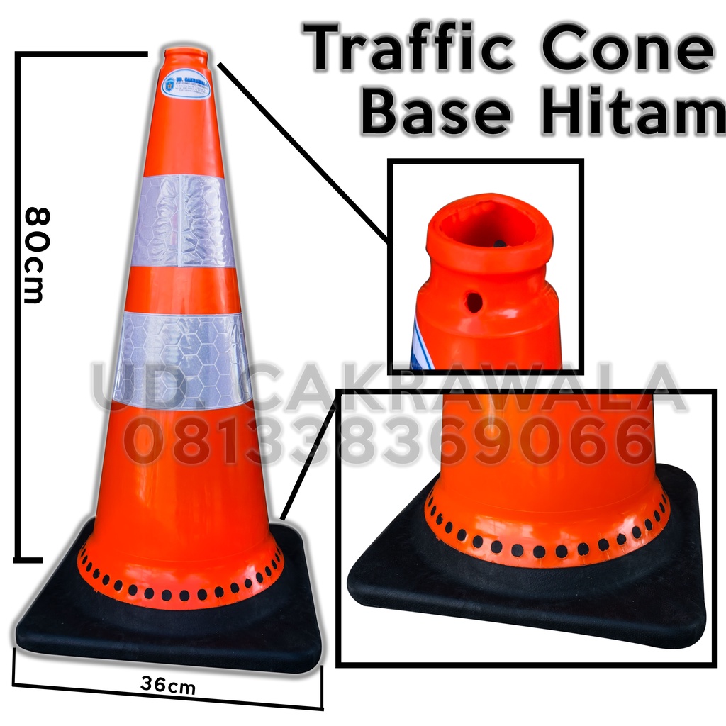 Jual Kerucut / Safety Cone/ Traffic Cone Base Hitam | Shopee Indonesia