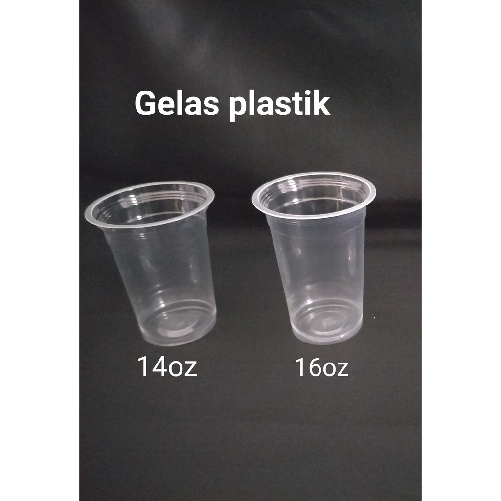 Jual Gelas plastik pop ice 14oz 16 oz isi 50 pcs / Gelas plastik ...