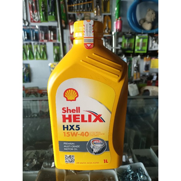 Jual Oli Shell Helix HX5 15W-40 1 Liter Original | Shopee Indonesia