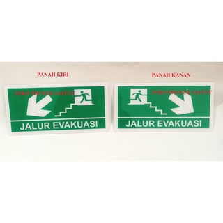 Jual Safety Sign Jalur Evakuasi Tangga Darurat / Acrylic Jalur Evakuasi ...