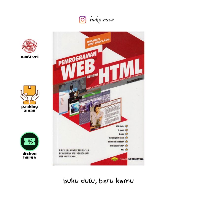 Jual Buku Pemrograman WEB dengan HTML : Disertai Lebih dari 200 Contoh ...