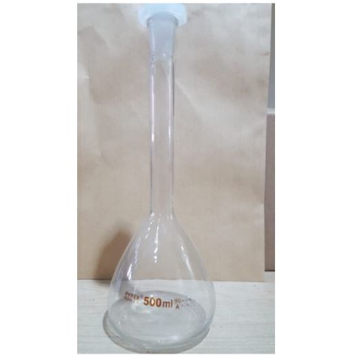 Jual VOLUMETRIC FLASK LABU UKUR, PYREX - RRC Capacity 500 mL, Plastic ...
