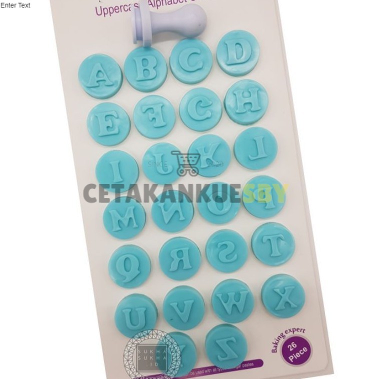 Jual (CKS) Cetakan Fondant Clay ABC Stempel Huruf Besar Stamp Cutter ...