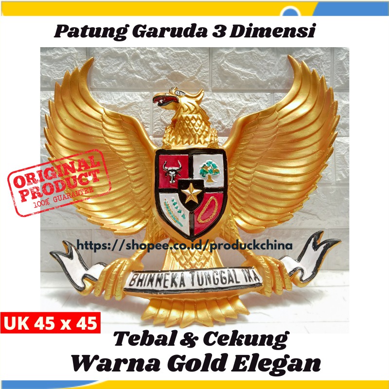 Jual Pajangan Dinding Lambang Negara Garuda Pancasila 3D Relief Fiber ...