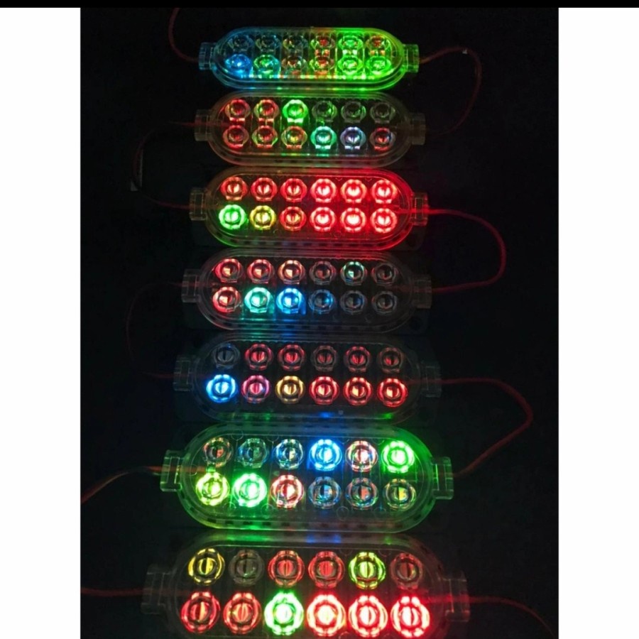 Jual LAMPU LED ULTRASONIC RGB 12V 12 MATA RGB ULTRASONIC | Shopee Indonesia