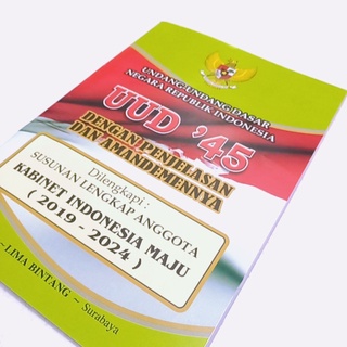 Jual UUD 1945 terbaru besar / lengkap kabinet indonesia maju (2019-2024 ...