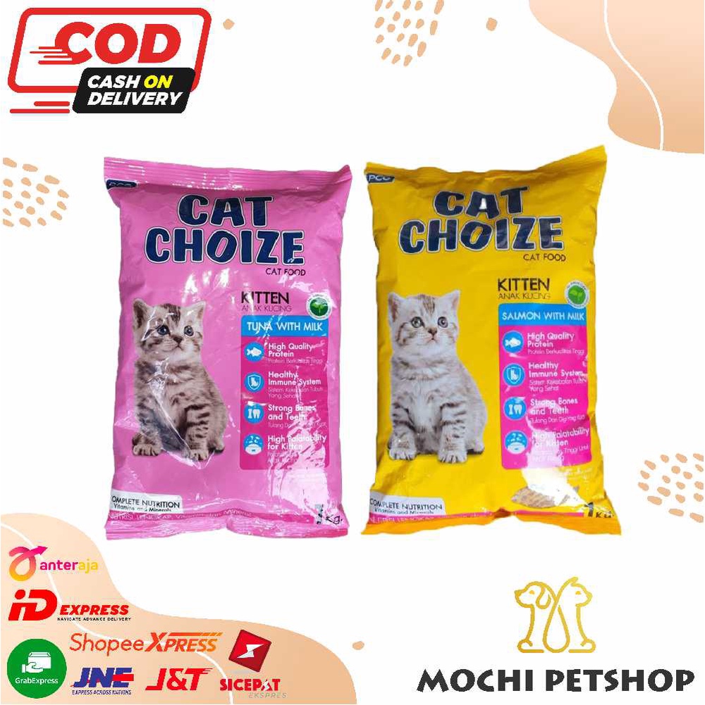 Jual CAT CHOIZE KITTEN 1KG Rasa Tuna dan Salmon Susu Makanan Kering ...
