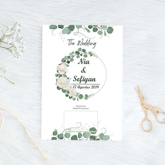 Jual Undangan Pernikahan daun unik / Wedding Invitation Murah - Hijau ...