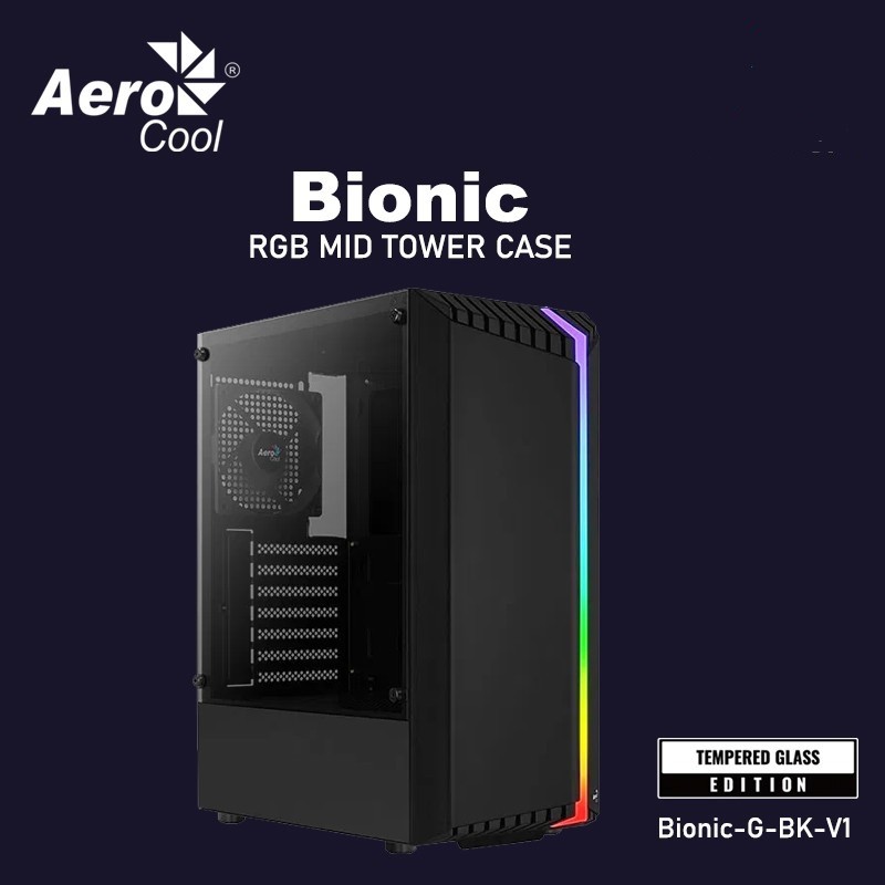 Jual Casing Aerocool Bionic V1 RGB - MID TOWER CASING PC BIONIC ...