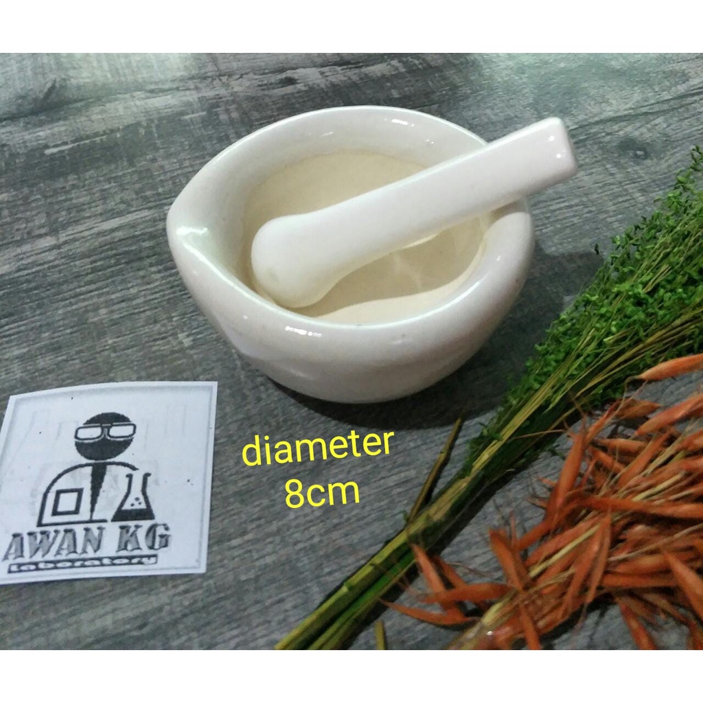 Jual mortar alu diameter 8cm porselen lumpang alu mortir alu porcelain ...