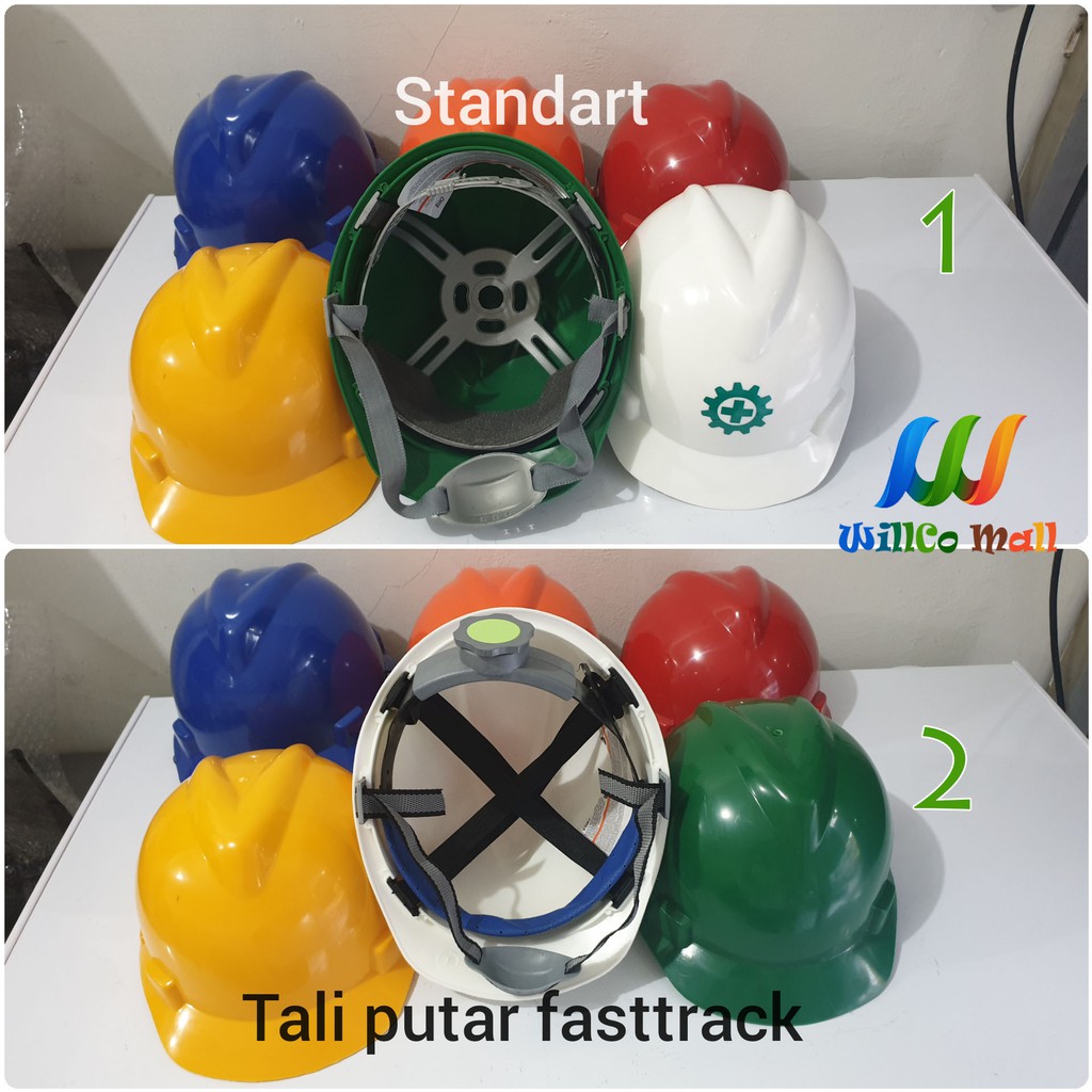 Jual Helm Safety Proyek SNI Standart atau Fastrack Tali 6 Warna ...