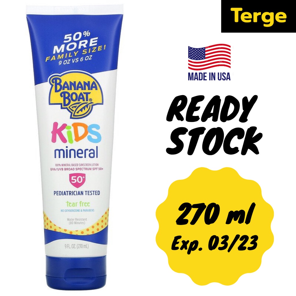 Jual Sunblock Anak Banana Boat Kids Mineral Based Sunscreen Lotion SPF ...