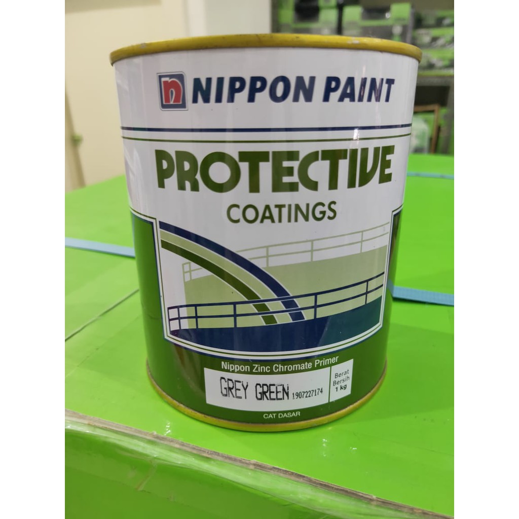 Jual Cat Dasar Besi / Meni Besi NIPPON Zinc Chromate Primer Grey Green ...