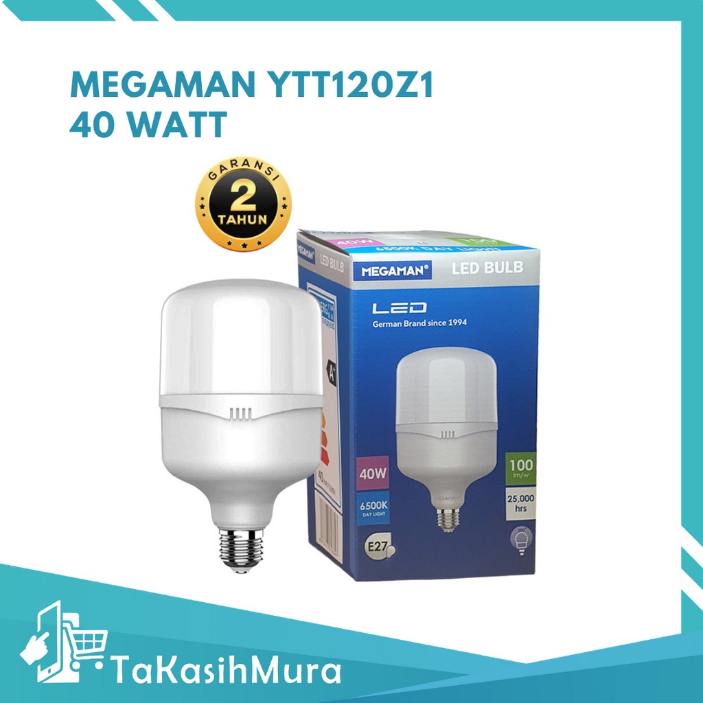 Jual Megaman YTT120Z1 TBULB 40W MEGAMAN LED BULB BOHLAM LAMPU MEGAMAN ...