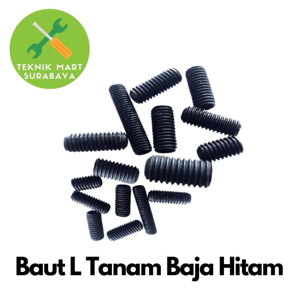 Jual Baut L Tanam Baja / Socket Set Screw M6 x 6mm @10pcs Indonesia|Shopee Indonesia