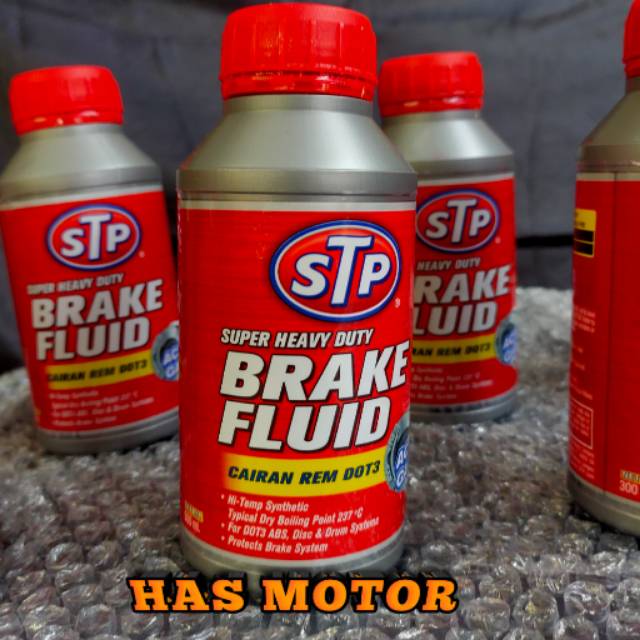 Jual Oli rem minyak rem stp dot 3 brake fluid 300 ml warna merah ...