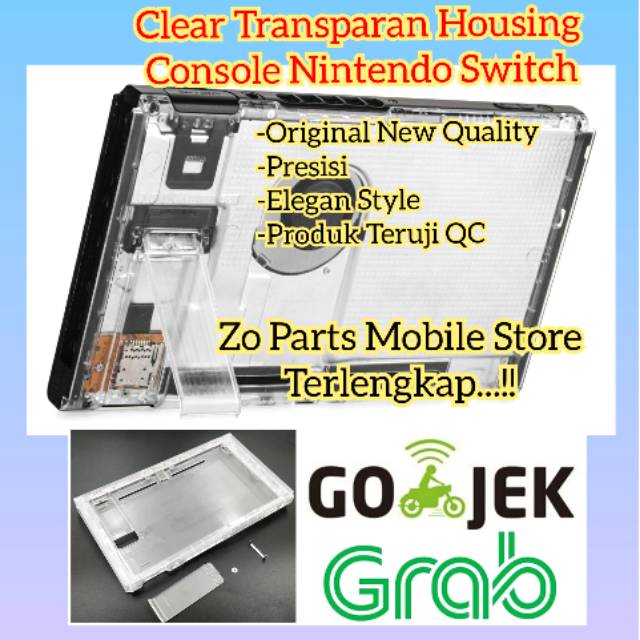 Jual Clear Transparan Casing Housing Nintendo Switch Original New ...