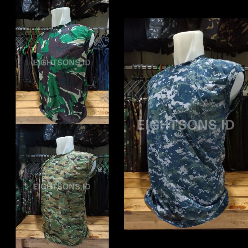 Jual Kaos Singlet Rambo Loreng Army Tanpa Lengan | Shopee Indonesia