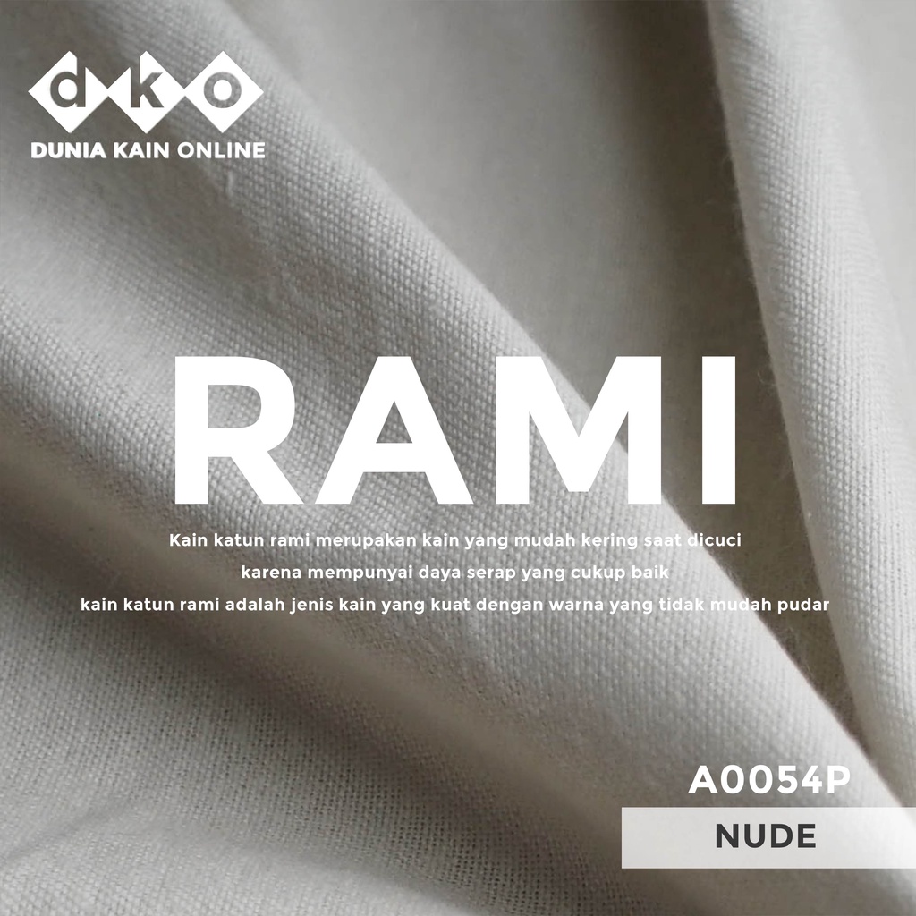 Jual DKO Kain RAMI Linen Premium Warna Nude Indonesia|Shopee Indonesia