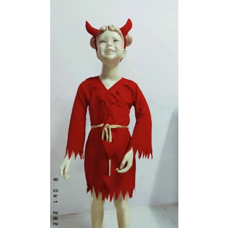 Jual red devil hallowen costume setan merah anak | Shopee Indonesia
