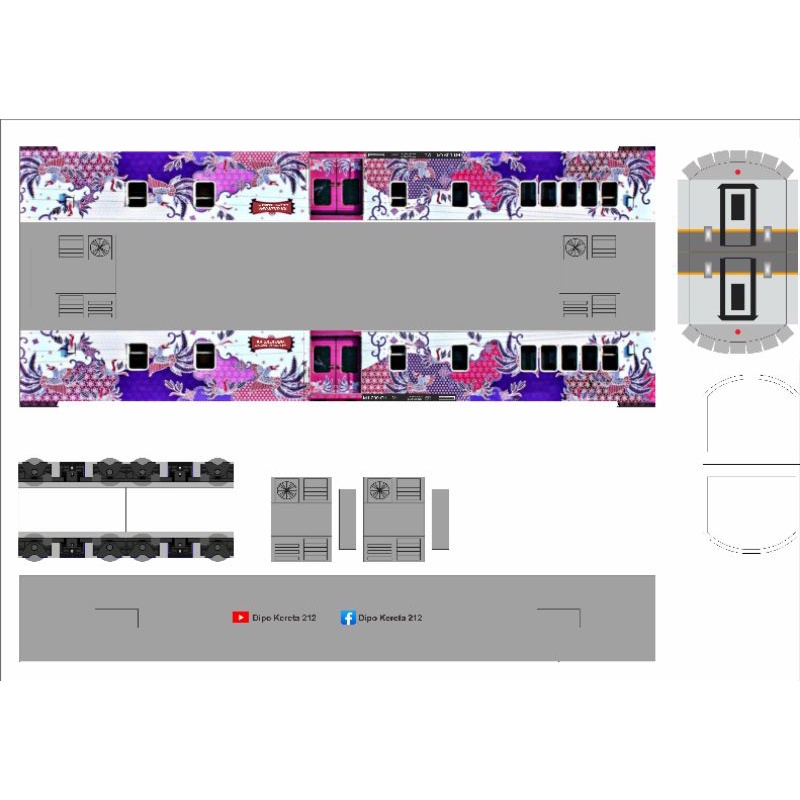 Jual Aneka Stiker Pola Kereta Api (Kereta Makan Batik) | Shopee Indonesia