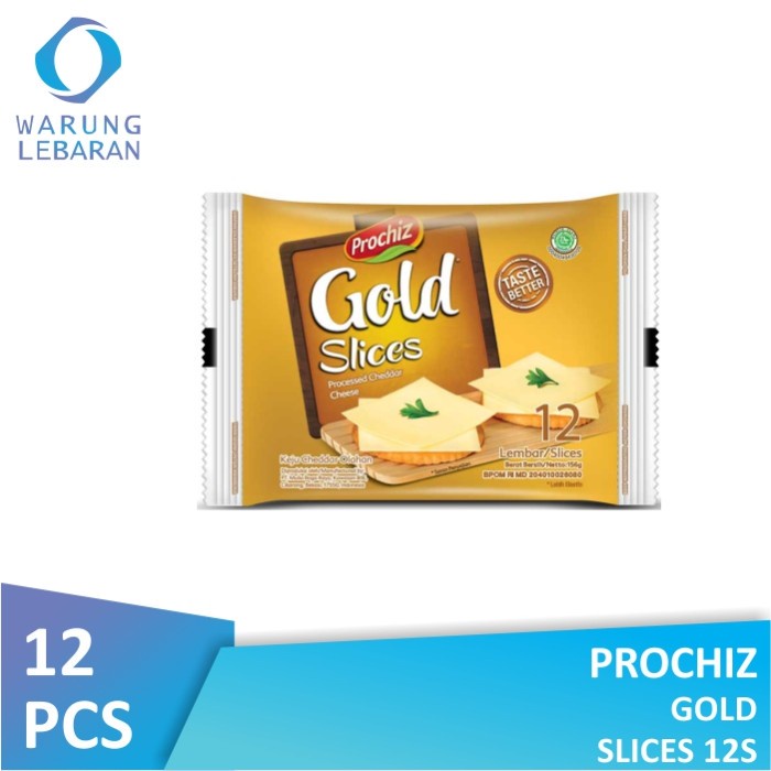 Jual Prochiz Gold Cheddar Slices 12s | Shopee Indonesia