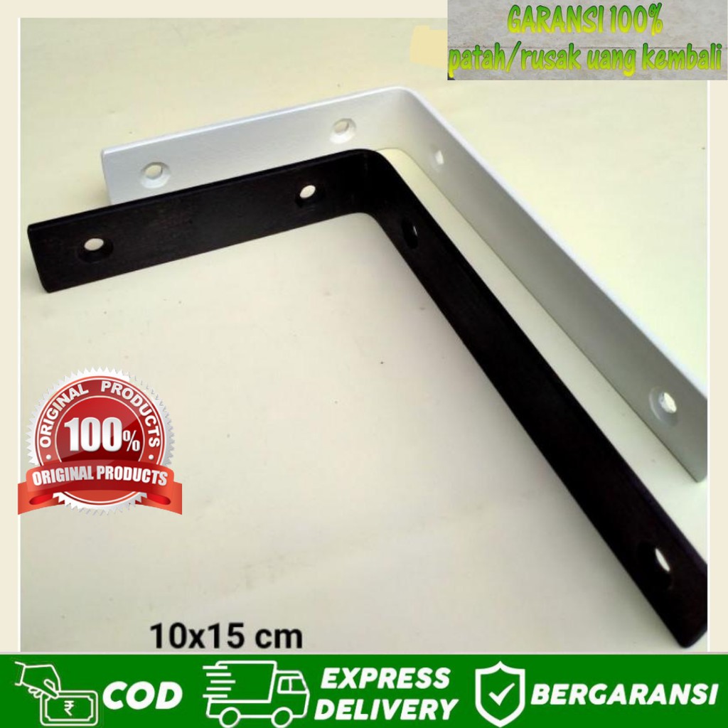 Jual Besi Siku Rak Besi Siku Penyangga Papan Rak Dinding Gantung Tempel ...