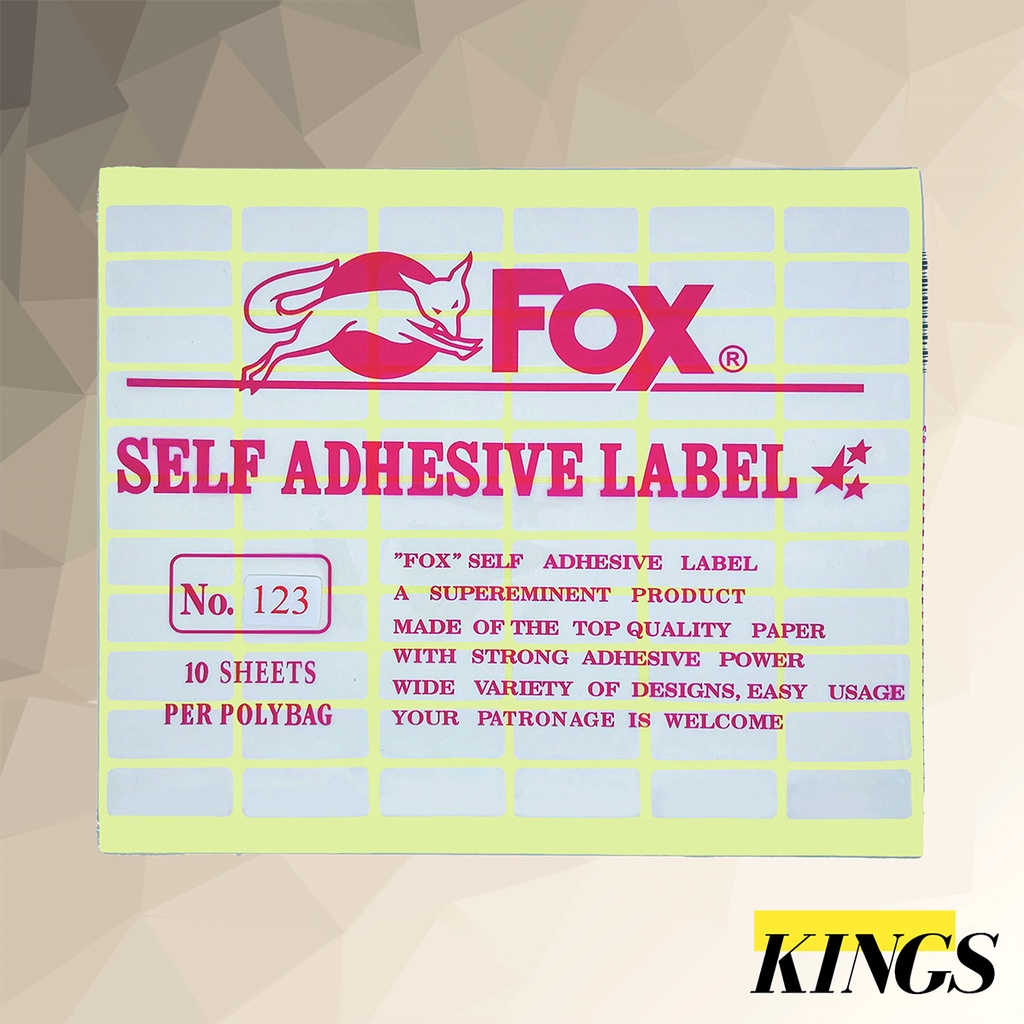 Jual Self Adhesive Label / Sticker Label Polos No 123 | Shopee Indonesia