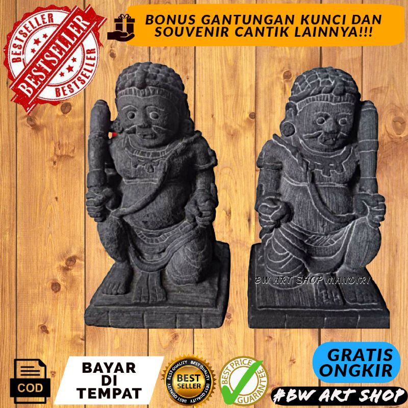 Jual (BISA COD) SEPASANG MINIATUR PATUNG ARCA GUPOLO / GUPALA UKURAN ...