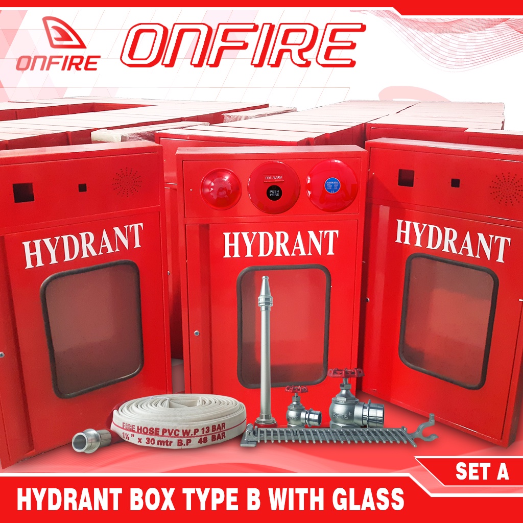 Jual Hydrant Box Type B With Glass 1 Set With Fire Alarm Indonesia ...